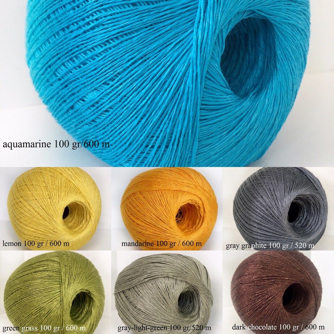 Pure 100% Linen Yarn 100 G Ball/ Linen Crocheting Thread/ - Etsy