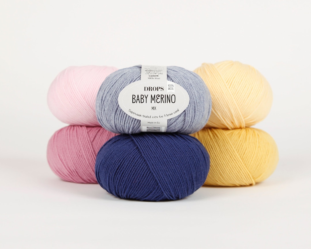 DROPS Baby Merino Superwash Thread Extra Fine Merino Wool Yarn 100% ...