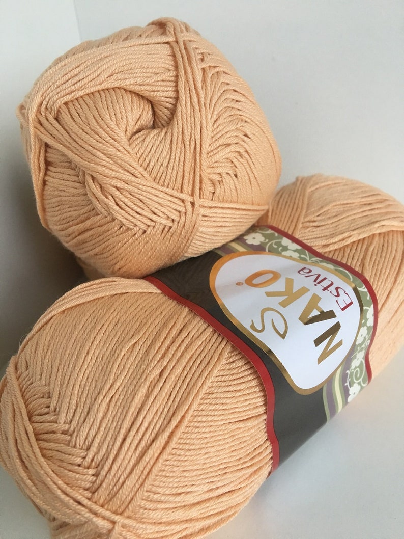 Nako Estiva yarn cotton yarn bamboo yarn crochet yarn | Etsy