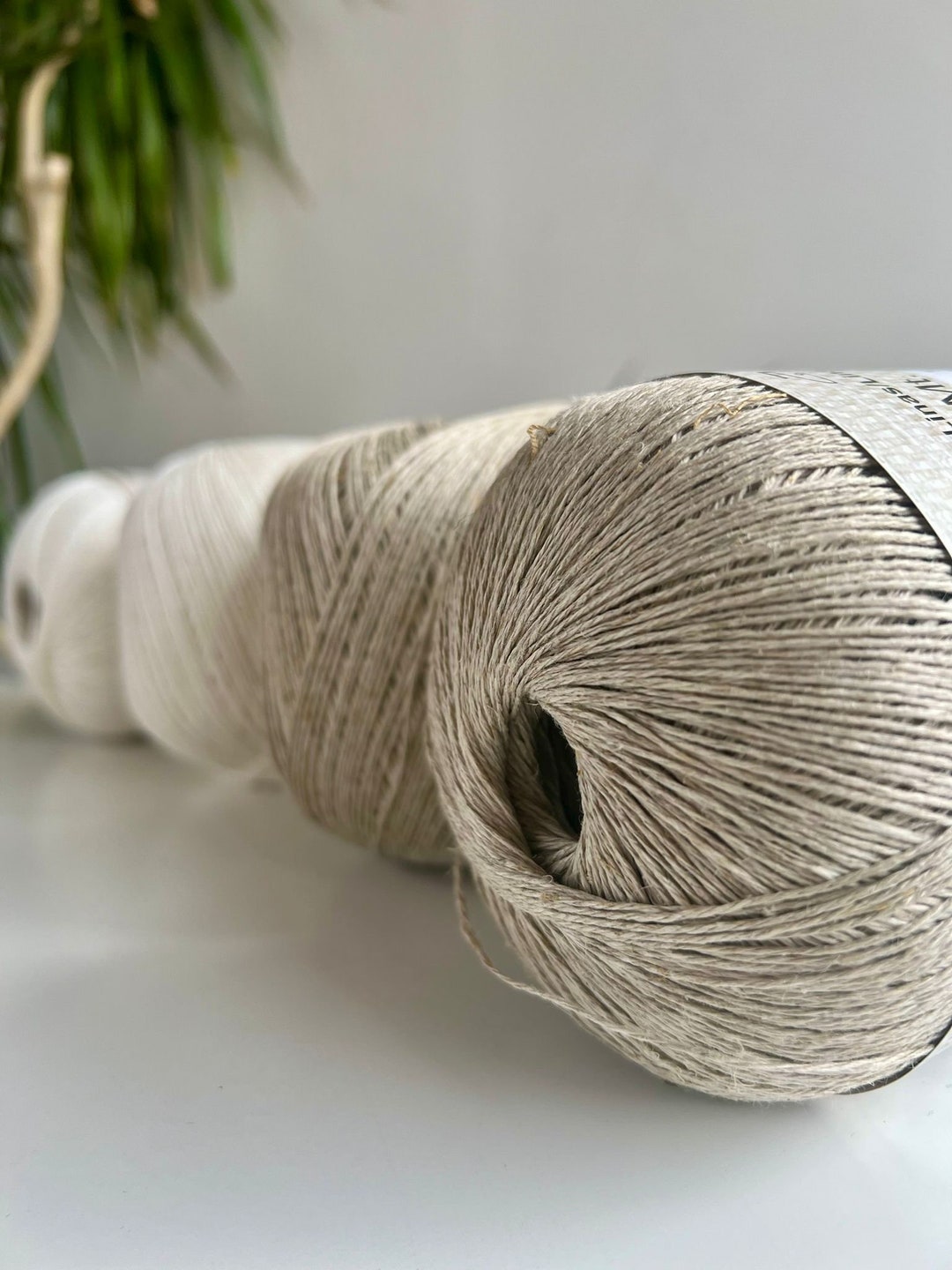Pure Linen Yarn: 100% Natural Lace Knitting Thread - Etsy