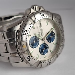 Vintage Spanish FESTINA 16059 Multi Function Silver Dial Men's Quartz ...