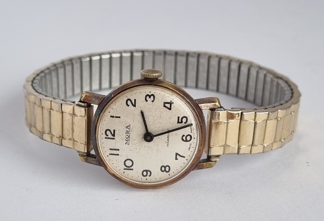 Vintage 1970 Swiss MORA Gold Plated Mechanical Women's Watch - Etsy