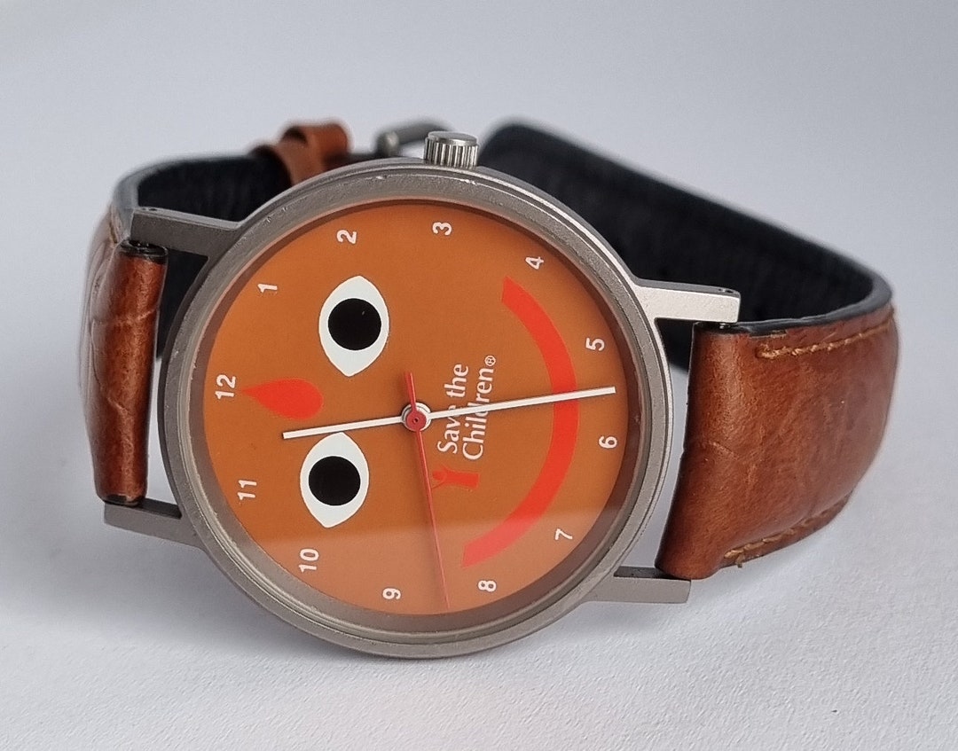 Rare Danish 1990's MAX RENE Advertising Quartz Watch Save the Children ...