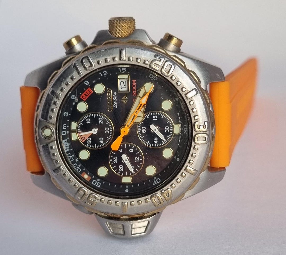 Vintage 1998 CITIZEN Promaster Eco-drive Aqualand B740-H16986 Men's ...