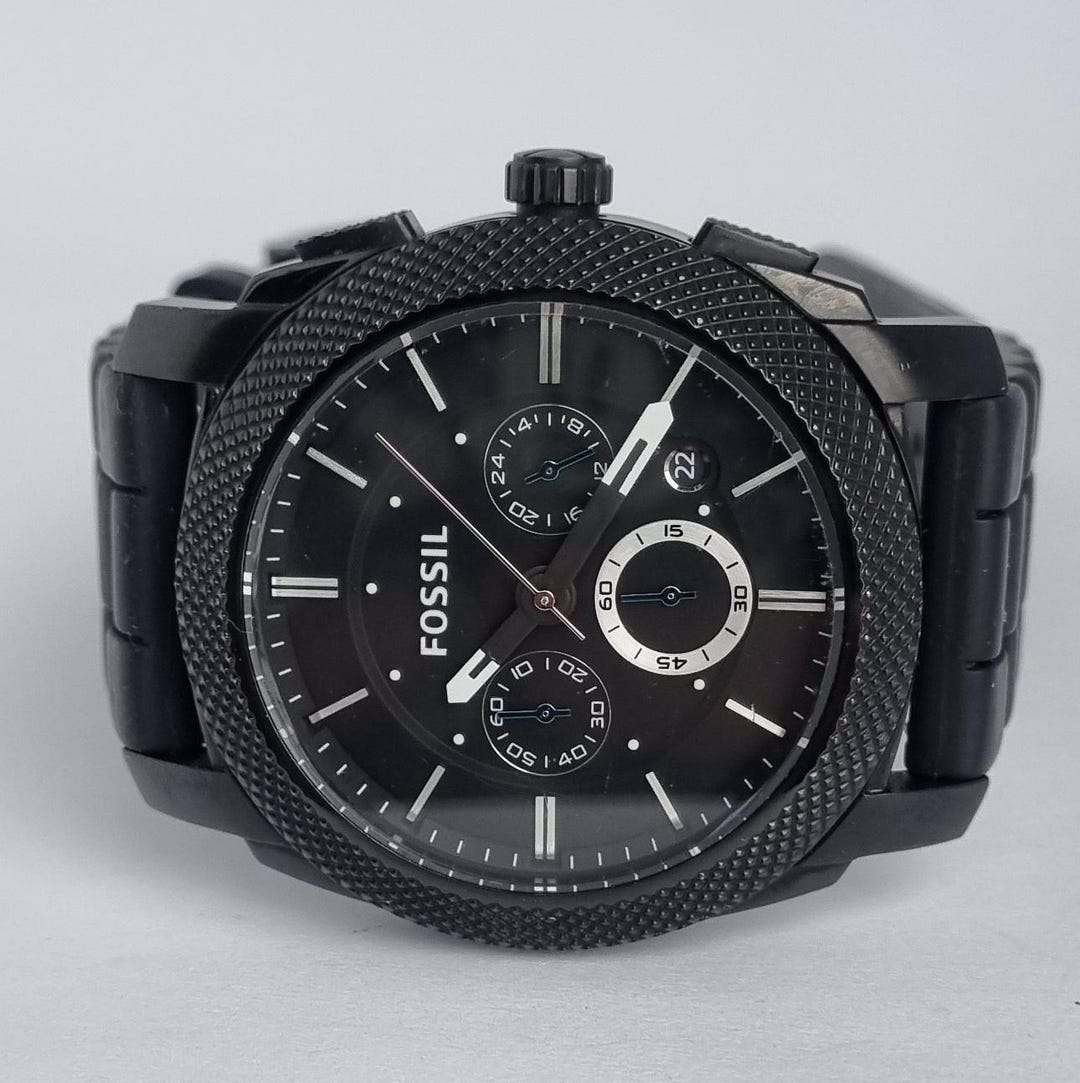 Genuine 2012 FOSSIL FS4487 Black Dial Men's Quartz Chronograph Watch - Etsy