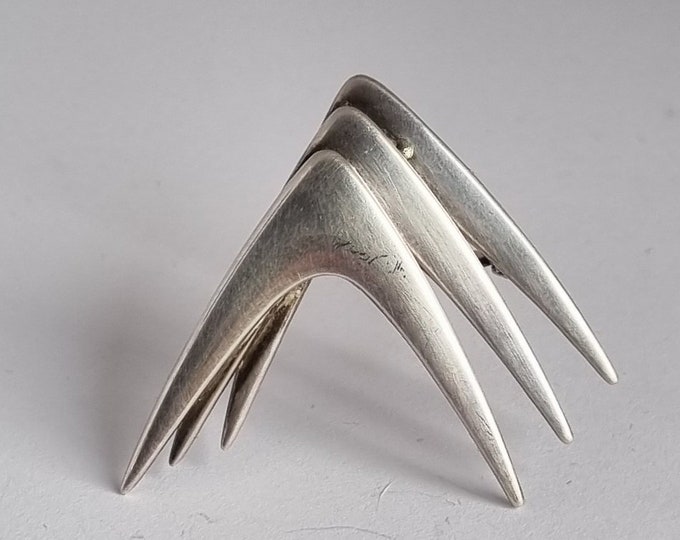 Danish 1960's Bernhard Hertz Sterling Triple Boomerang Brooch - Etsy