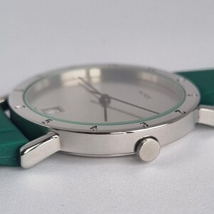 Vintage 1990 Swiss ALFEX Design Kato Silver Dial Men's Quartz Watch W Day - Etsy