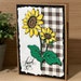 Thank You Sunflower Card Handmade Sunflower Card Thank You Card Gingham ...
