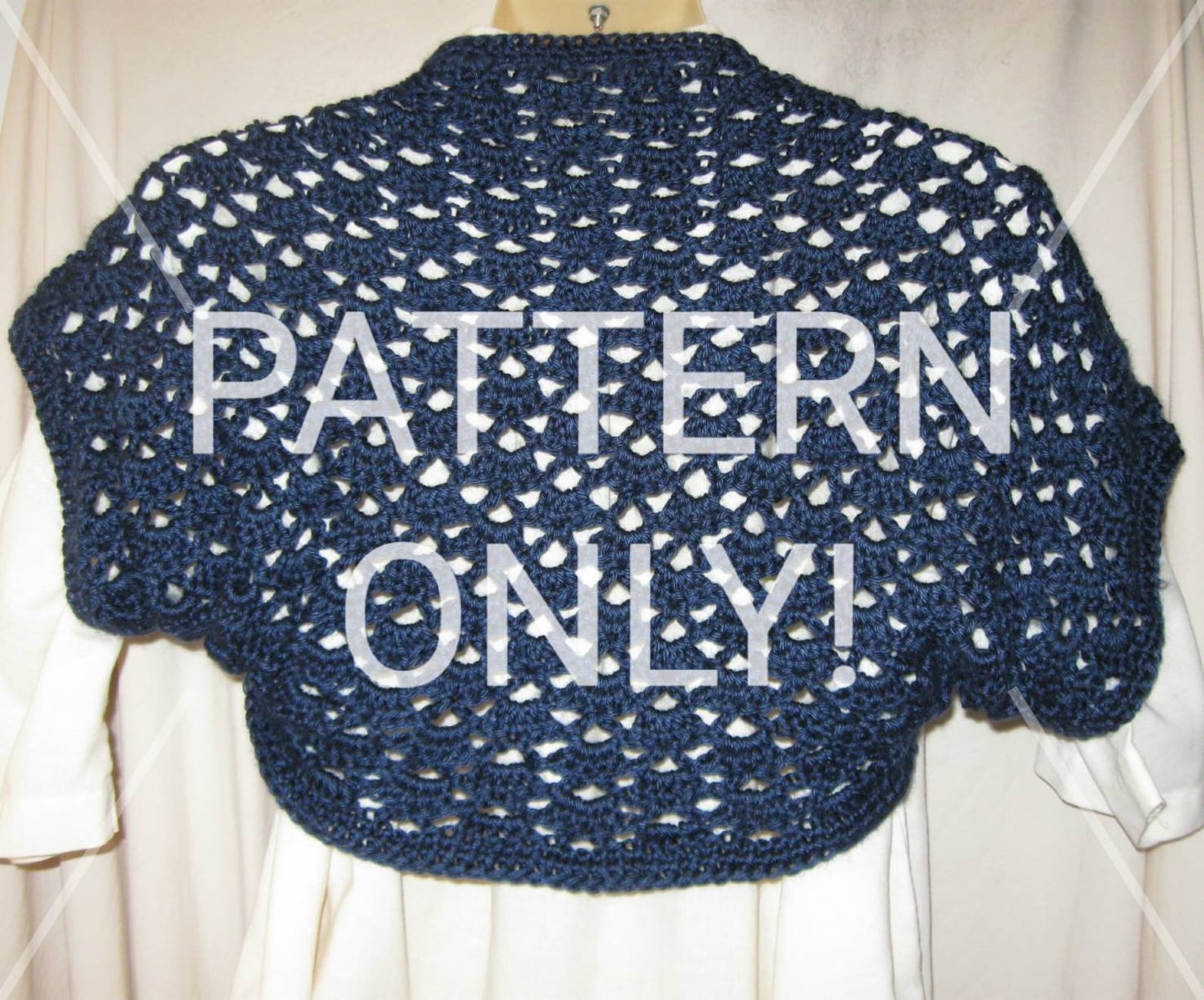 Lacy Shells Shrug Crochet Pattern, Crochet Pattern, Lacy Shrug Pattern ...