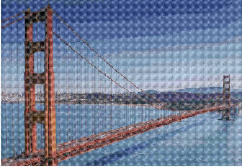 Golden Gate Bridge Cross Stitch Pattern, Pattern Keeper, Cross Stitch ...