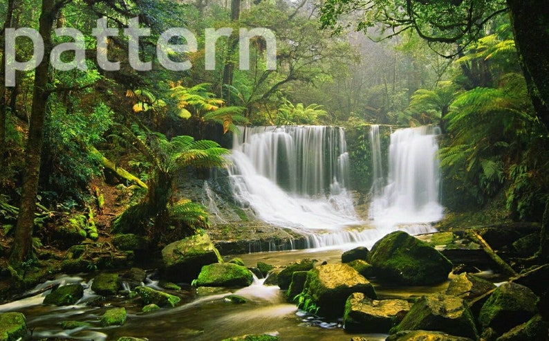 Waterfall Cross Stitch Pattern, Nature Cross Stitch, Cross Stitch ...