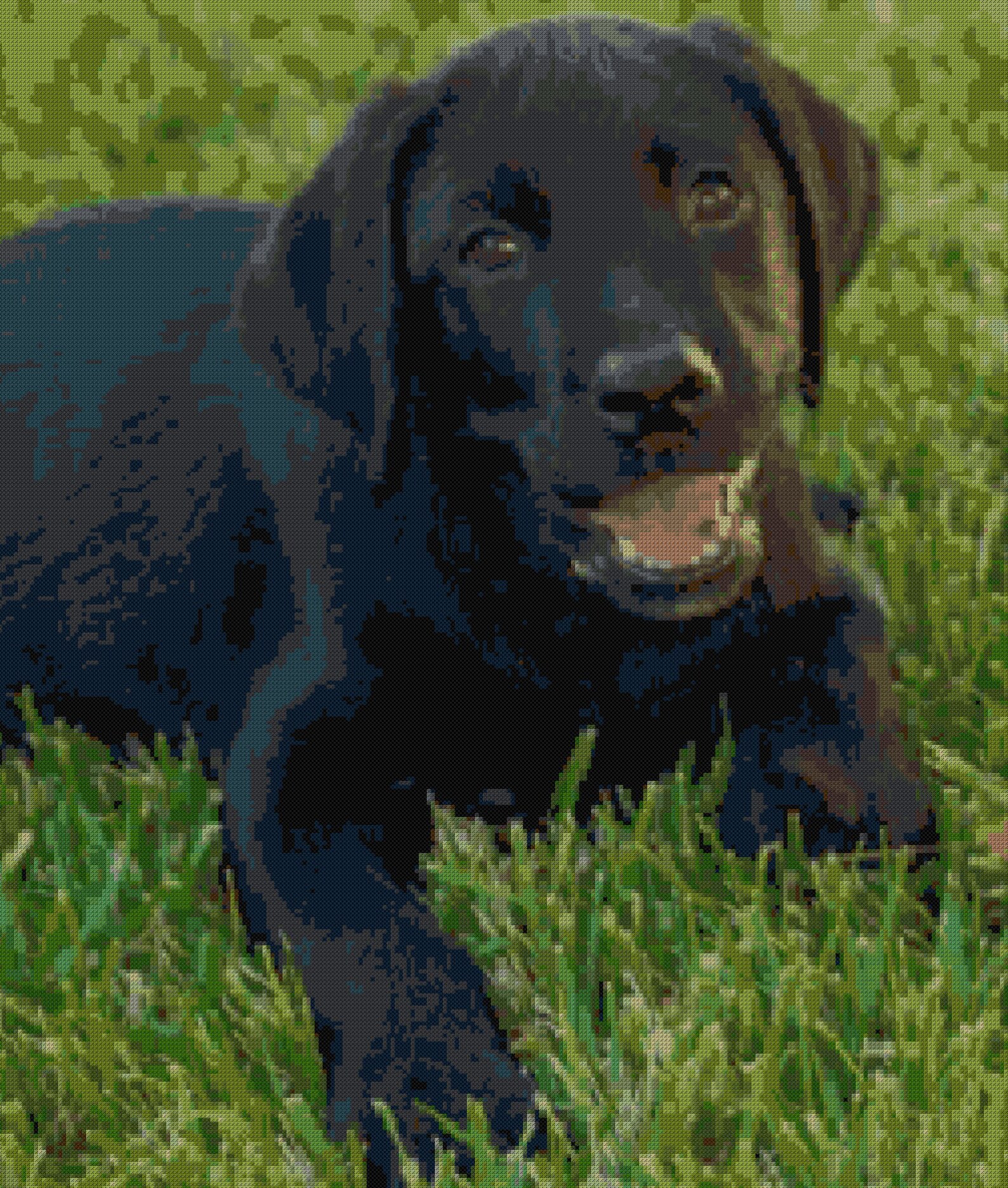 Black Lab Puppy Cross Stitch Pattern, Black Puppy Pattern, Cross Stitch ...