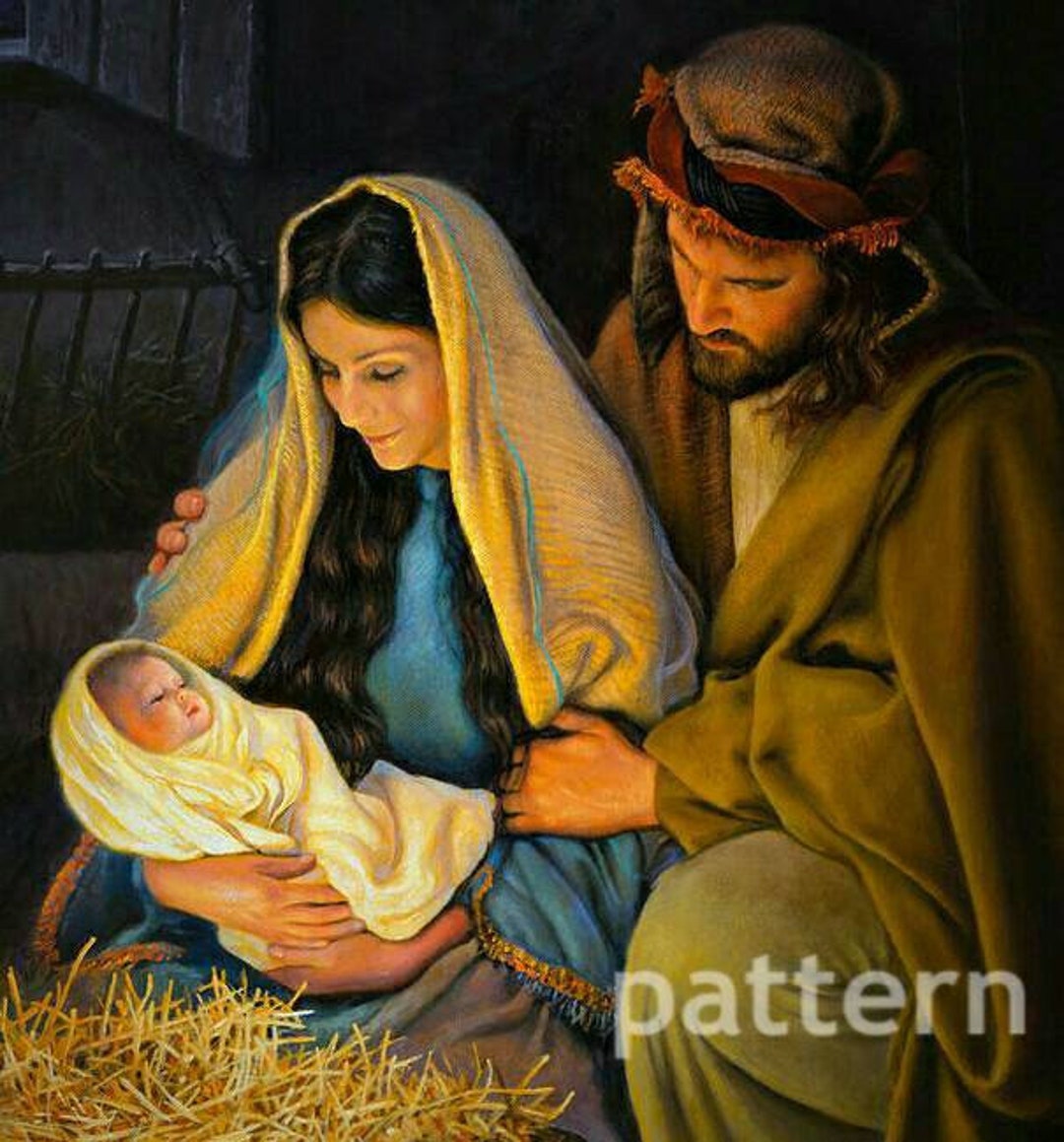 Holy Family Cross Stitch Pattern, Cross Stitch Pattern, Christmas Cross ...