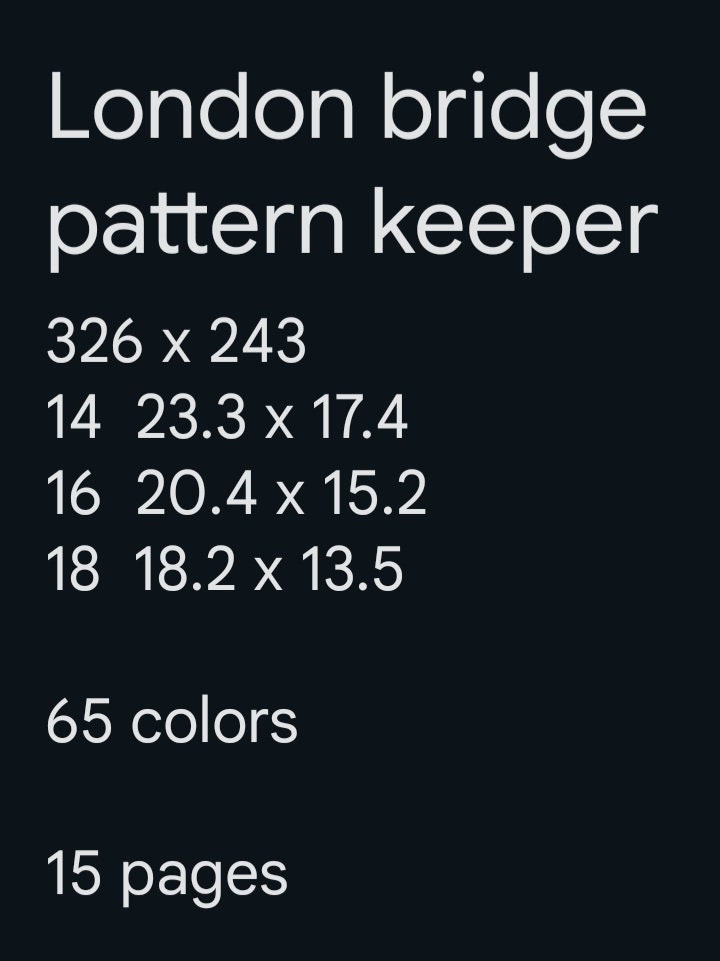 London Bridge Cross Stitch Pattern, Cross Stitch Pattern, Pattern ...