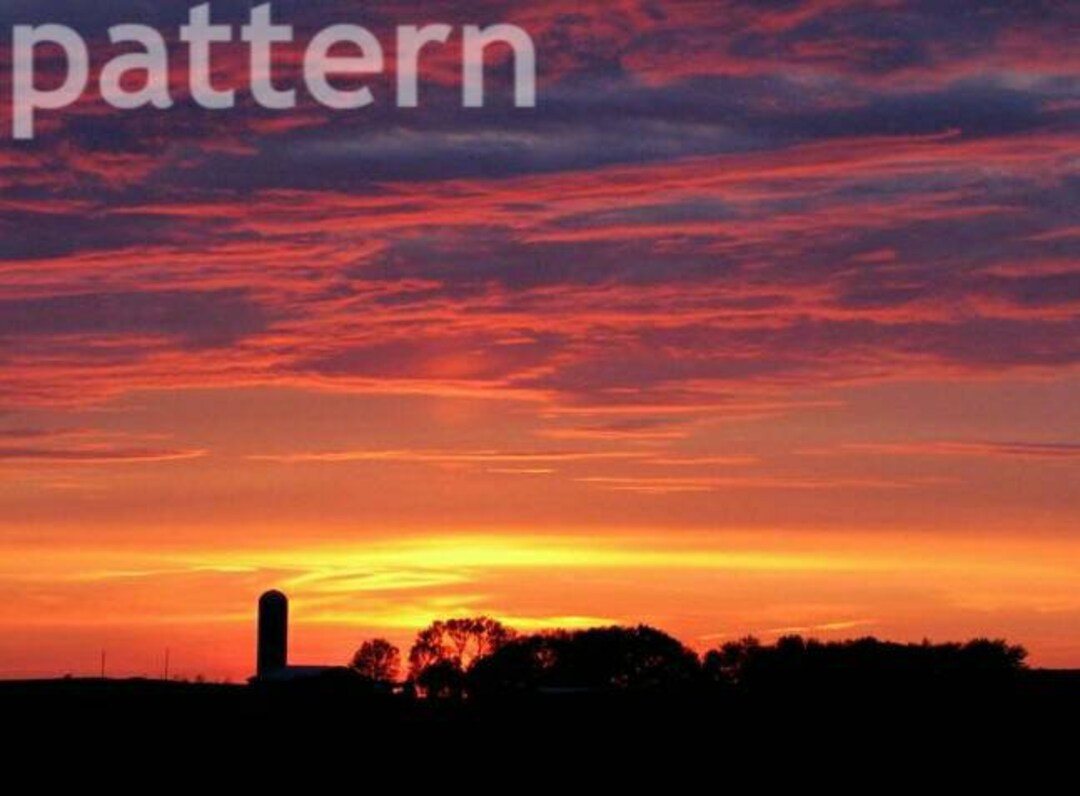 Sunset Cross Stitch Pattern, Cross Stitch Pattern, Pattern Keeper ...