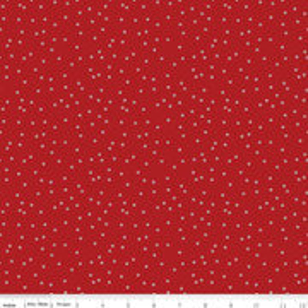 Prim Fabric From Riley Blake, Small Circles on Red, 1-yard Price ...