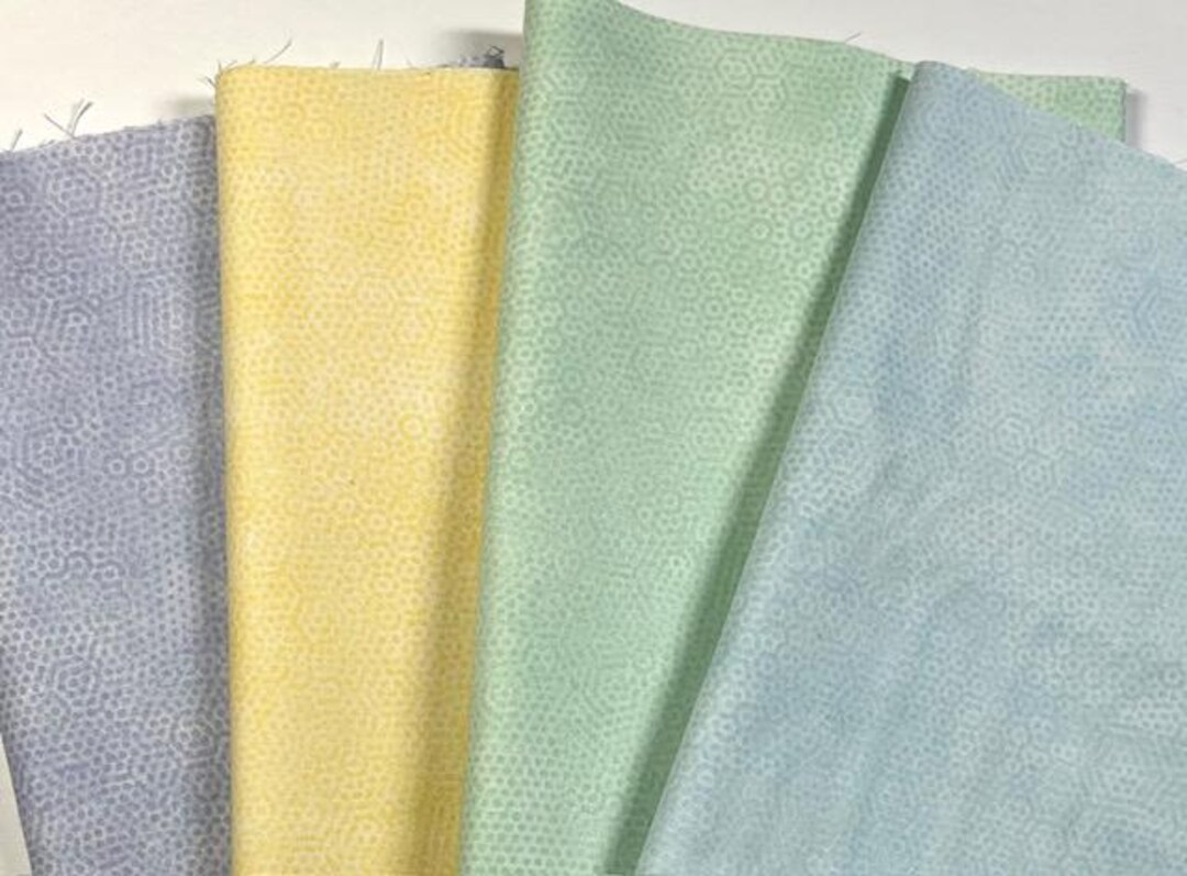 Pastel Dimples Fabric Bundle, 4 Shop-cut Half-yard Pieces, Andover ...