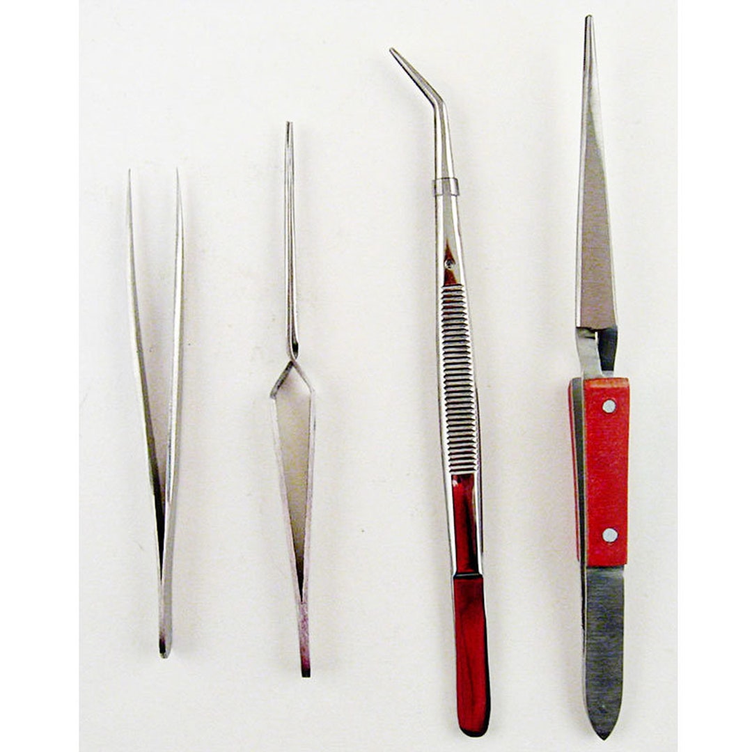 Tool Tron 4-piece Tweezer Set, Embroidery Tools, Jewelry and Beading ...