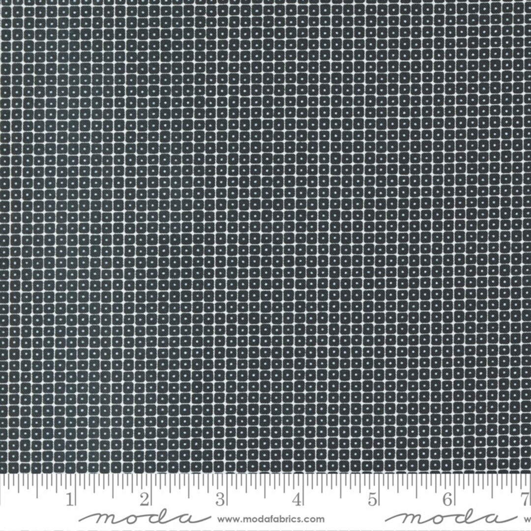 Blizzard Black Fabric With Tiny White Squares, Sweetwater for Moda - 1 ...