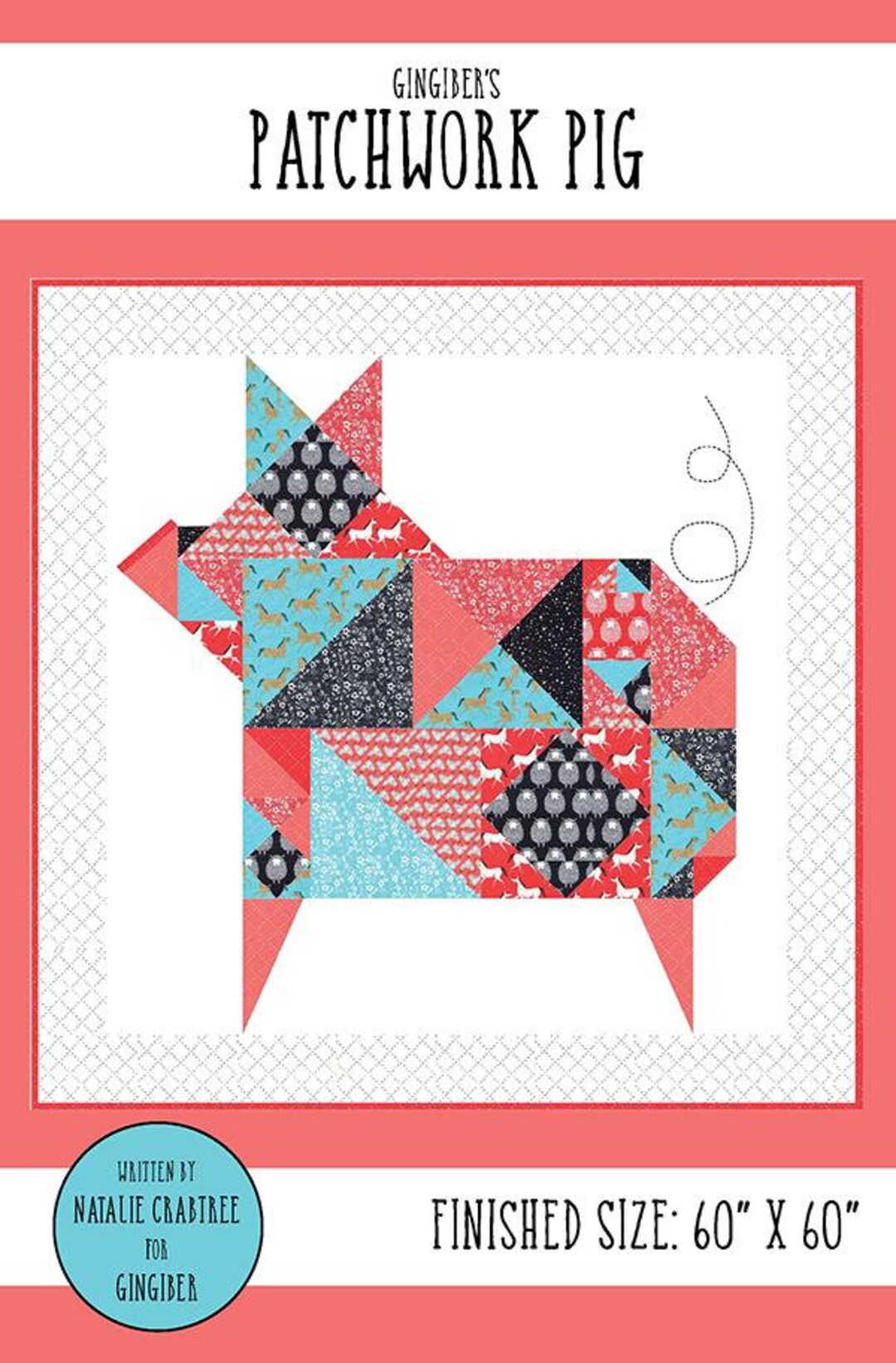 Patchwork Pig Quilt Pattern by Gingiber - Etsy