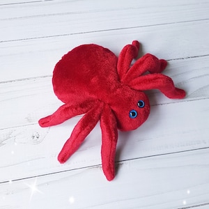Red Stuffed Spider Toy, Kids Plush Toy Tarantula, Halloween Baby Gift ...