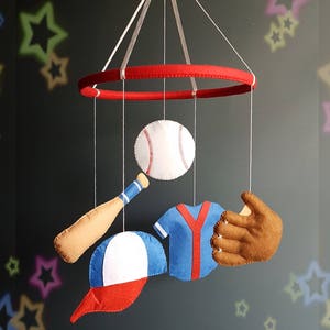 Baseball Baby Crib Mobile, Nursery Sport Decor, Hanging Mobile, Cot ...