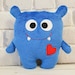 Blue Cute Plush Toy Monster Stuffed Soft Monster Blue Baby Toy Baby ...