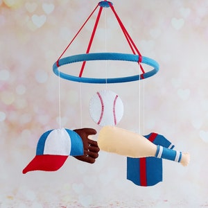 Baseball Baby Crib Mobile, Nursery Sport Decor, Hanging Mobile, Cot ...