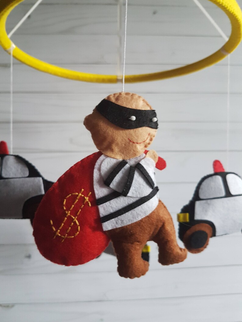 Police Baby Crib Mobile Cop Nursery Mobile Felt Baby Mobile - Etsy