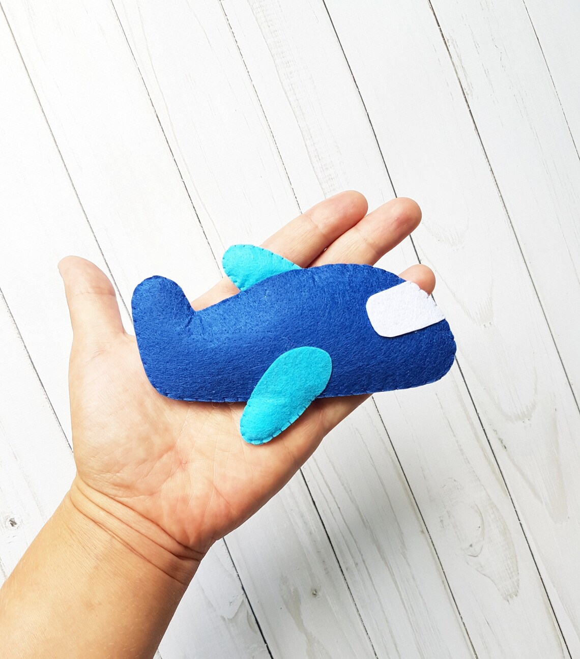 Blue Airplane Felt Toy Nursery Soft Plane Aircraft Toy Decor - Etsy