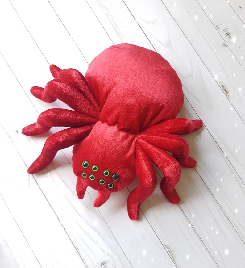 Big red spider tarantula huge stuffed animal plush toy | Etsy