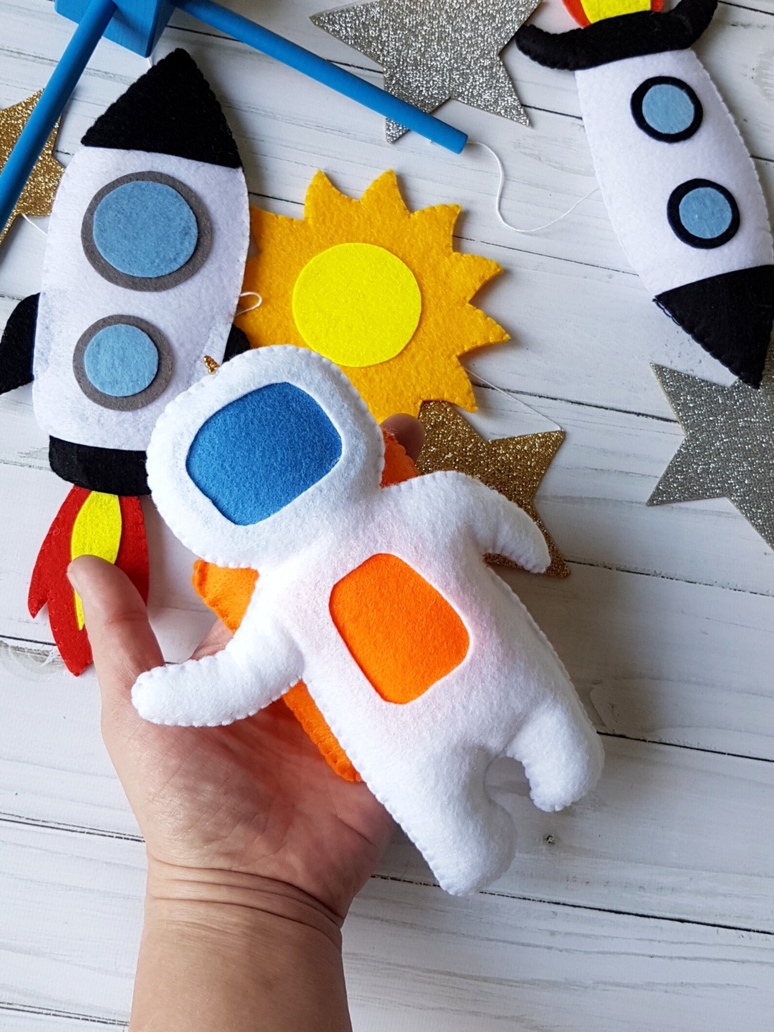 Galaxy Baby Crib Mobile Astronaut Glitter Star Space Rocket - Etsy