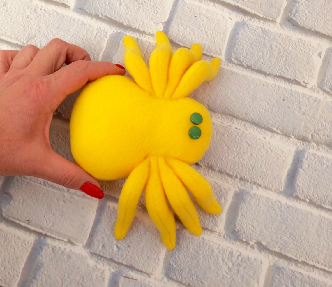 Yellow Stuffed Spider Toy Fleece Kids Plush Toy Tarantula - Etsy