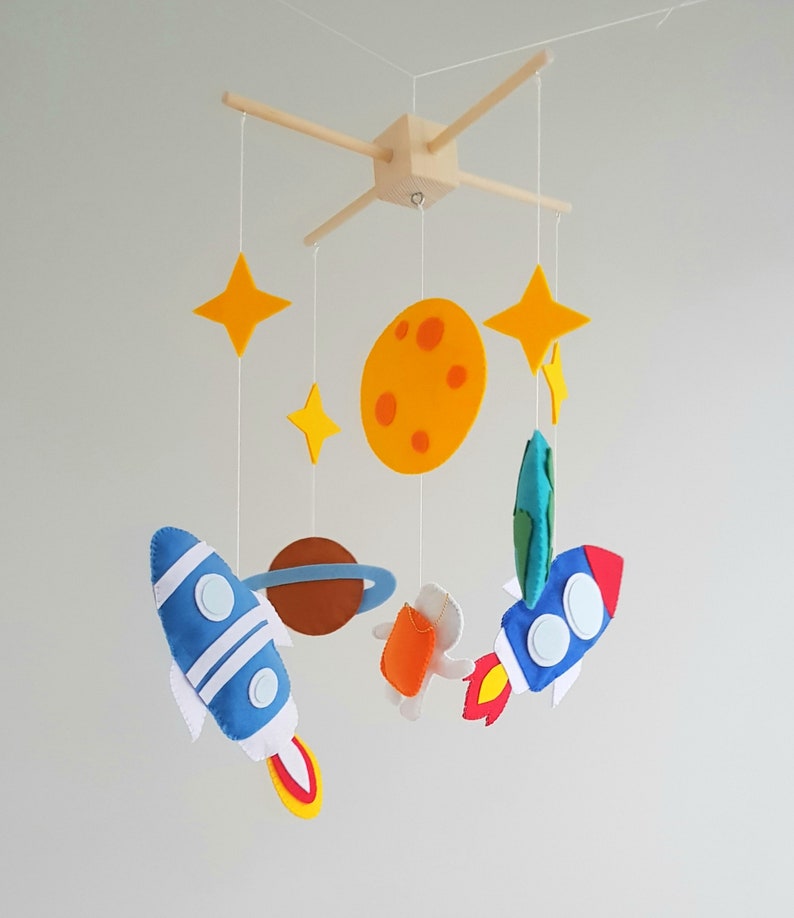Space baby crib mobile Nursery decor astronauts rockets | Etsy