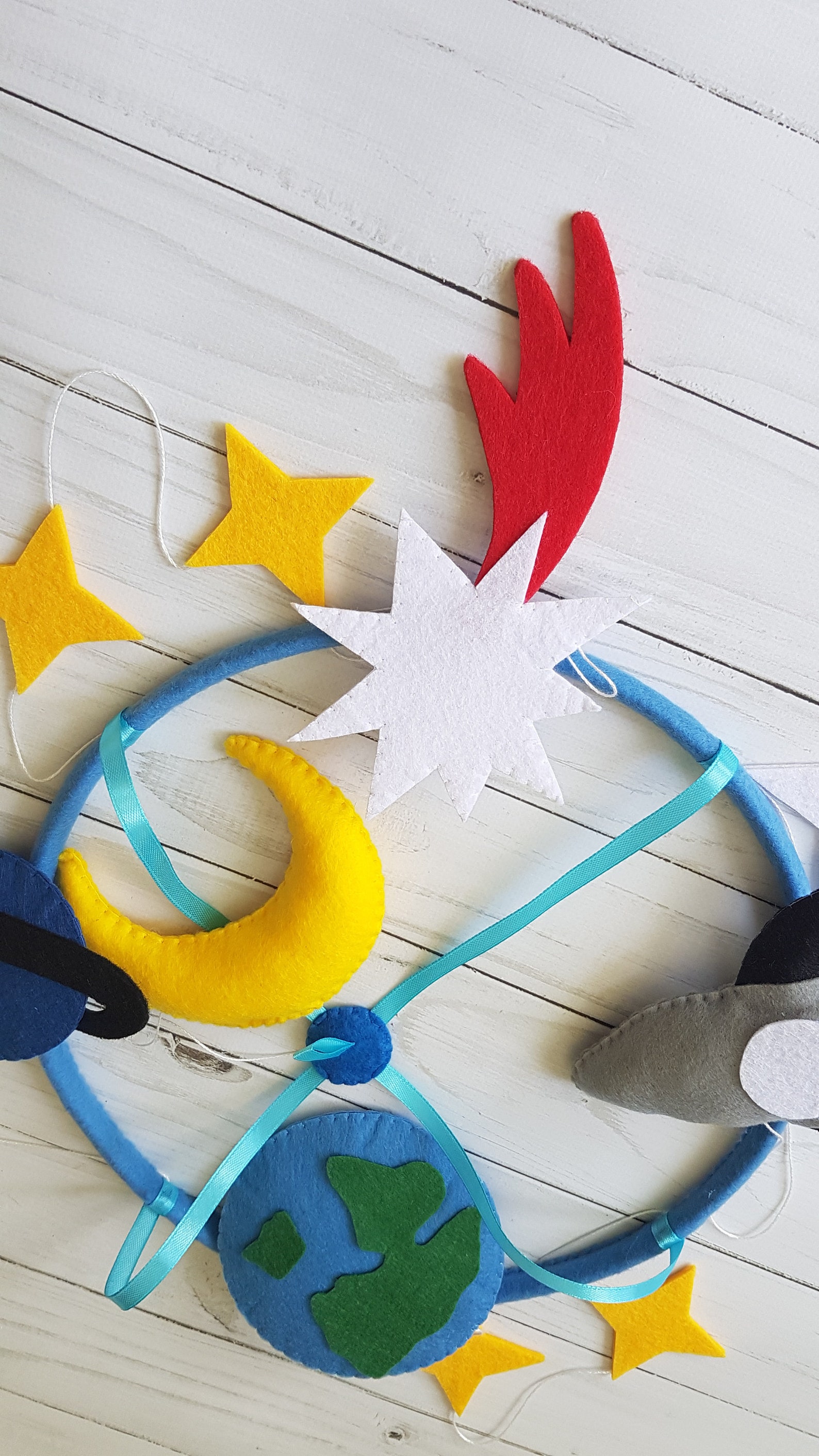 Space Baby Crib Mobile Nursery Felt Cot Hanging Crib Mobile Boy Mobile ...