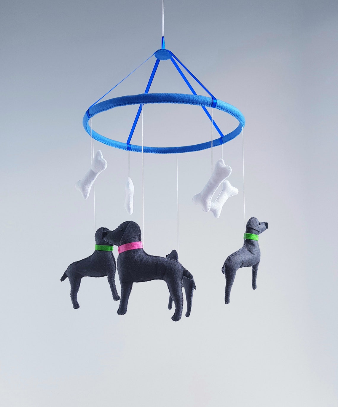 Dog Baby Mobile Crib Animals Nursery Decor Felt Handmade - Etsy