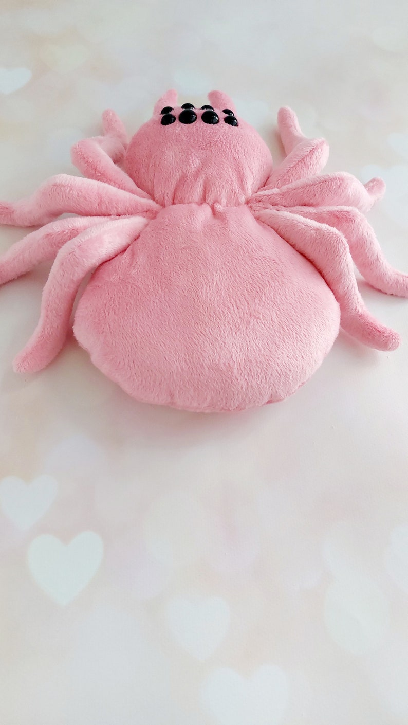 Big Cute Pink Spider, Tarantula Plush, Spider Plush, Huge Stuffed ...