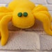 Yellow Stuffed Spider Toy Fleece Kids Plush Toy Tarantula, Halloween ...