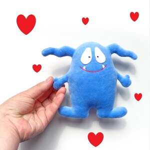 Blue Plush Cute Monster Toy Stuffed Soft Baby Toy Funny Aliens UFO - Etsy