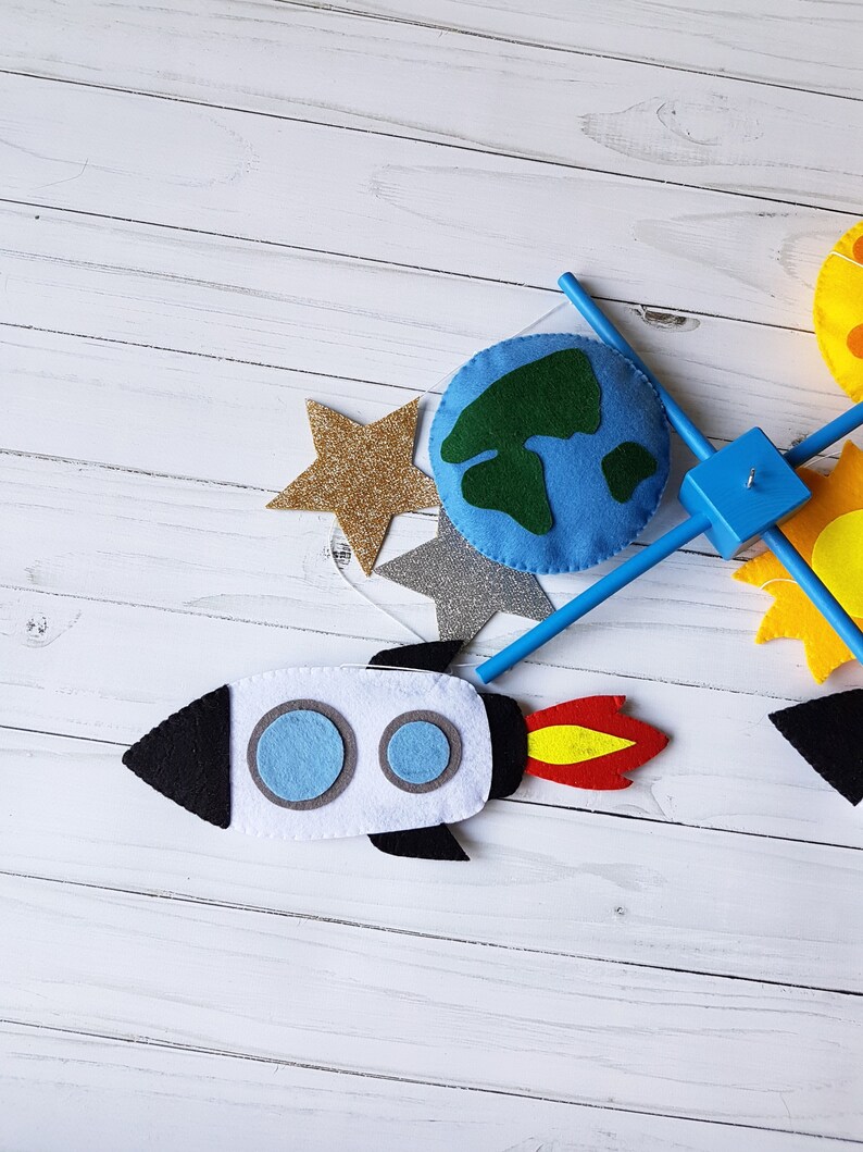 Galaxy Baby Crib Mobile Astronaut Glitter Star Space Rocket - Etsy