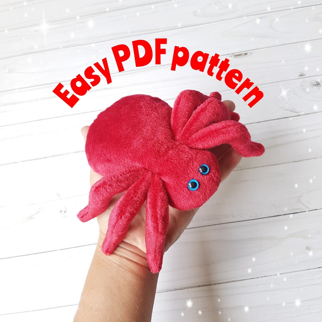 Halloween Spider Easy PDF Pattern, Cute Plush Spider Pattern Pdf, Soft ...