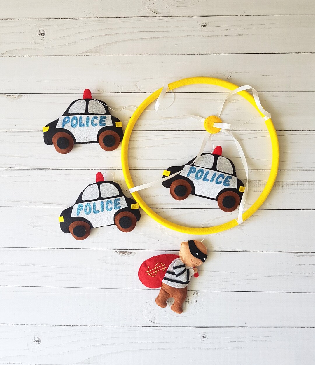 Police Baby Crib Mobile, Cop Nursery Mobile, Felt Baby Mobile, Baby ...
