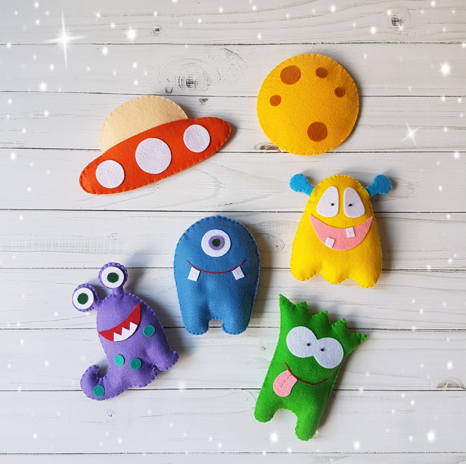 Aliens Felt Toys Stuffed Cute Monsters Space Toys for Kids - Etsy UK