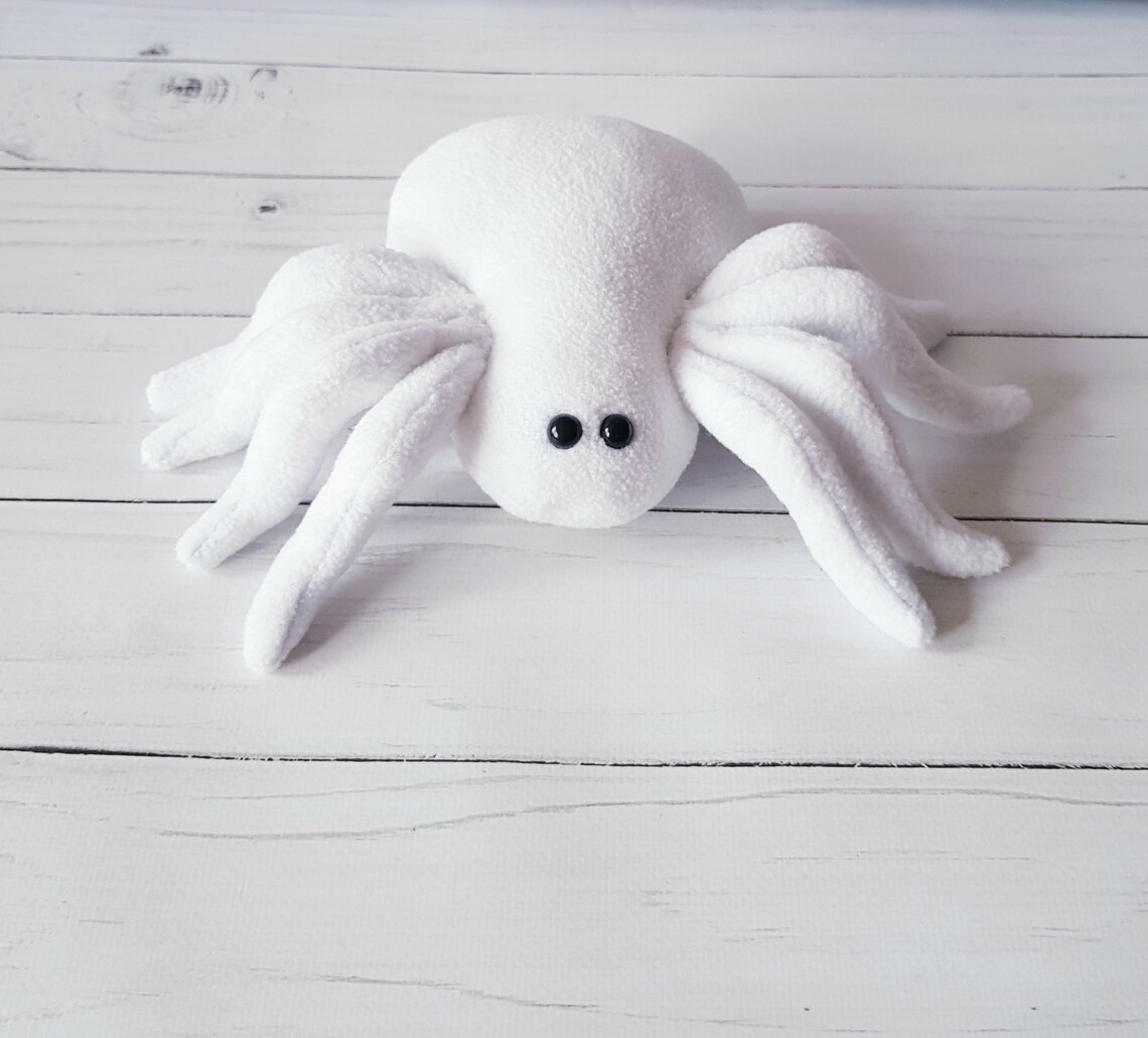 Cute White Spider Toy Plush Spider Stuffed Animals Spider - Etsy