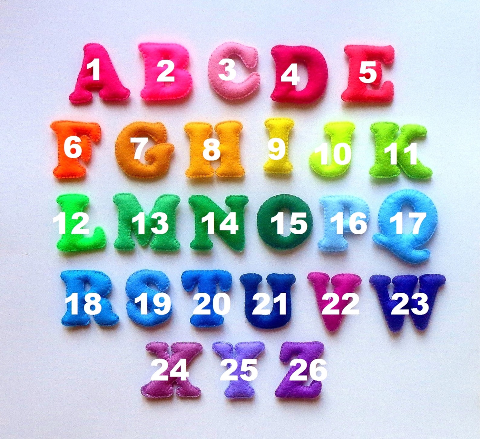 Colorful Felt Numbers Felt Toys Stuffed Numbers Educational - Etsy