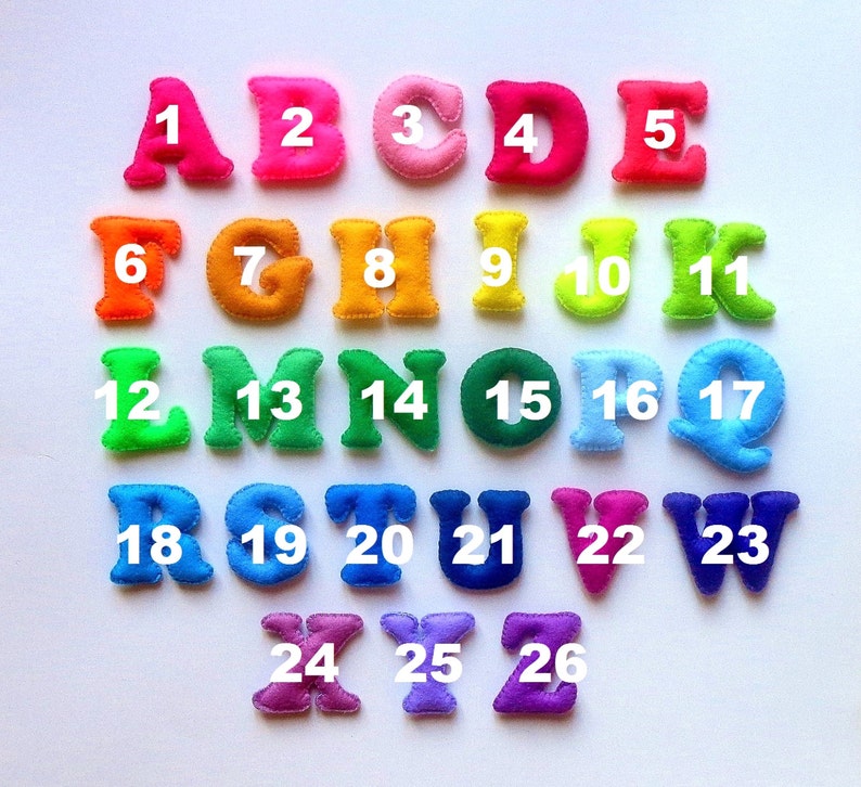 Colorful Felt Numbers Felt Toys Stuffed Numbers Educational - Etsy