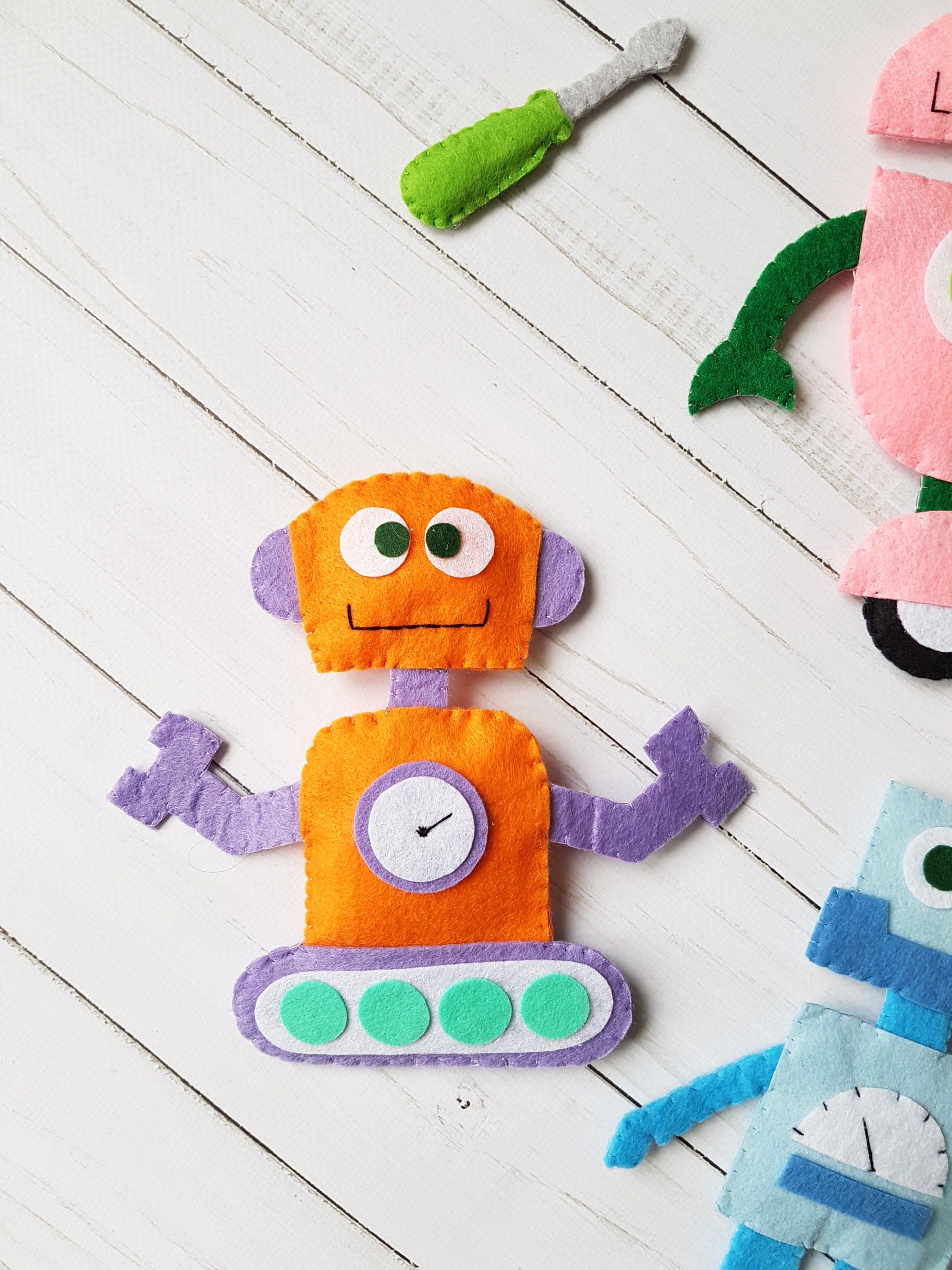 Felt Robot Toy Robot Stuffed Monster Toys Robot Aliens Toys - Etsy