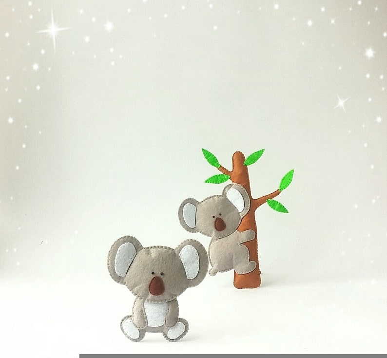 Cute Koala Bear Felt Toy Ornament Bear Stuffed Animals | Etsy