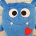 Blue Cute Plush Toy Monster Stuffed Soft Monster Blue Baby Toy Baby ...
