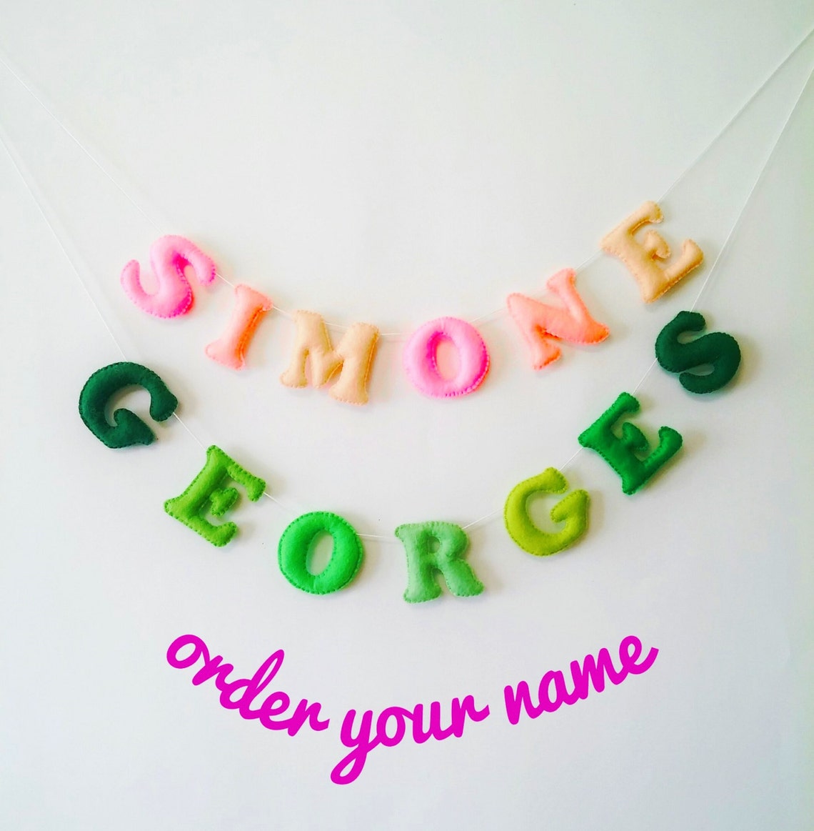 Felt Name Banner Felt Name Garland Holiday Decor Felt - Etsy